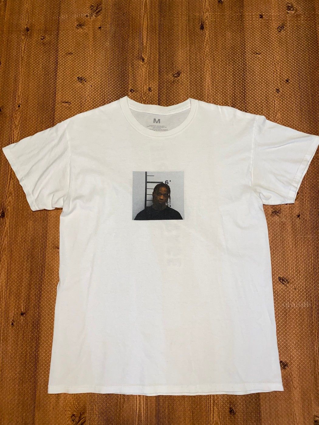 Travis Scott Travis Scott Cactus Jack Free the Rage Mugshot Photo Tee ...