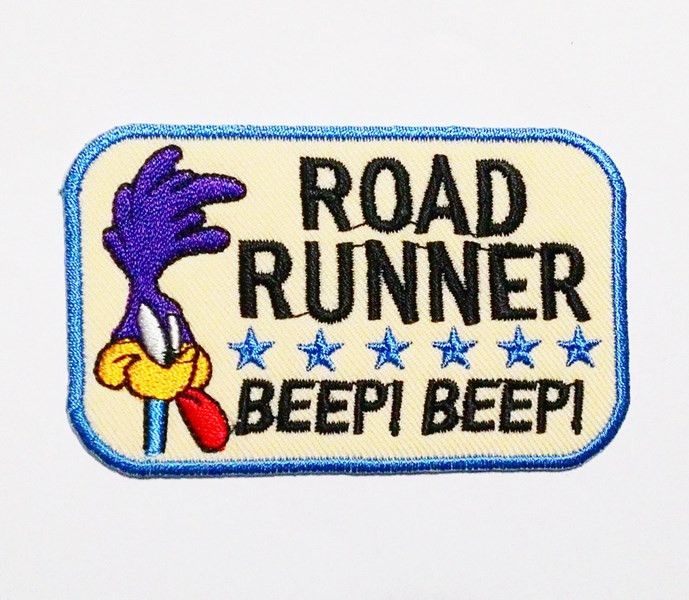 Vintage road runner cartoon embroidered Iron On Patch. | Grailed