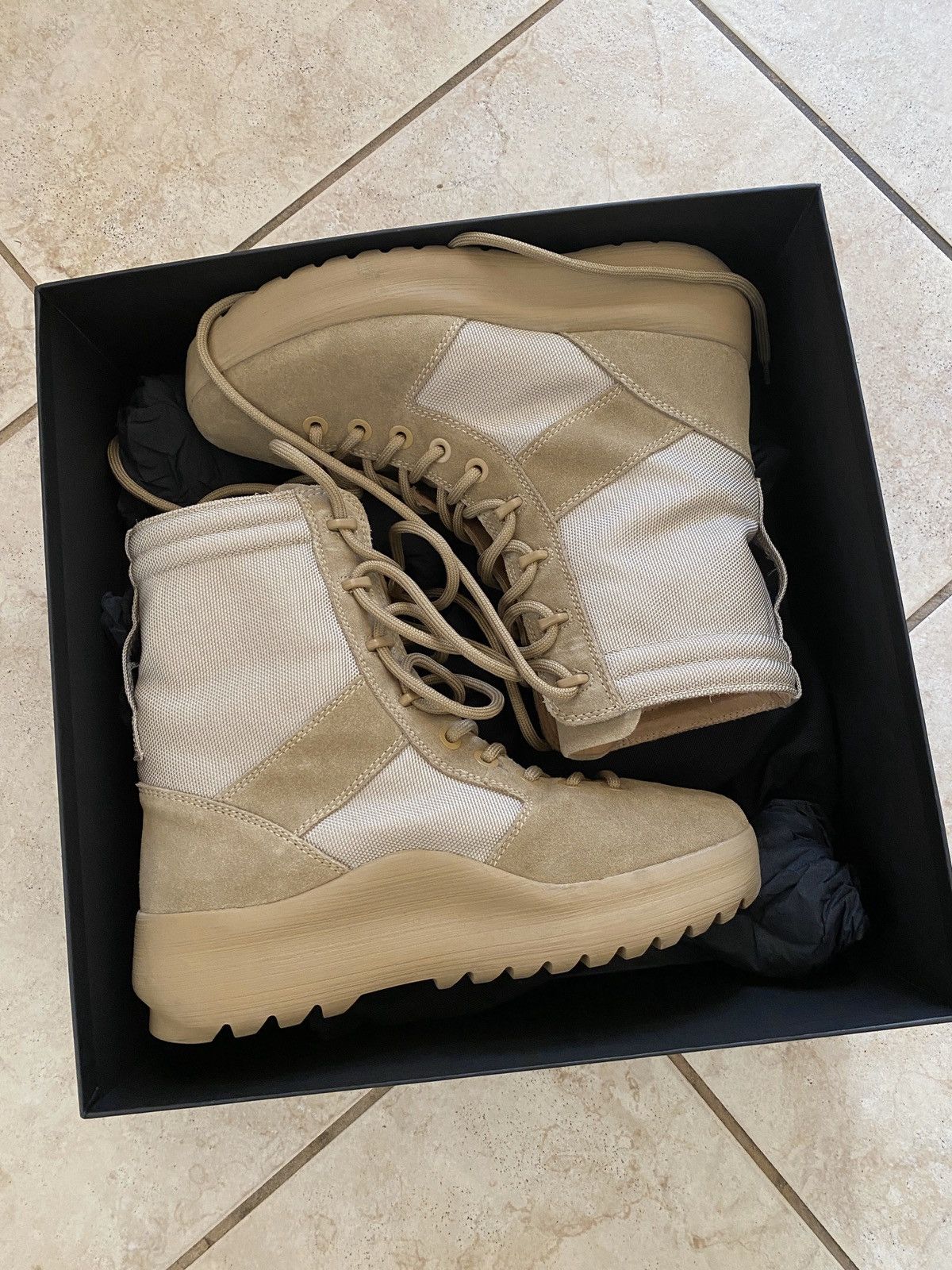 Adidas × Yeezy Yeezy season 3 military leather boots 40 fits us 8 | Grailed