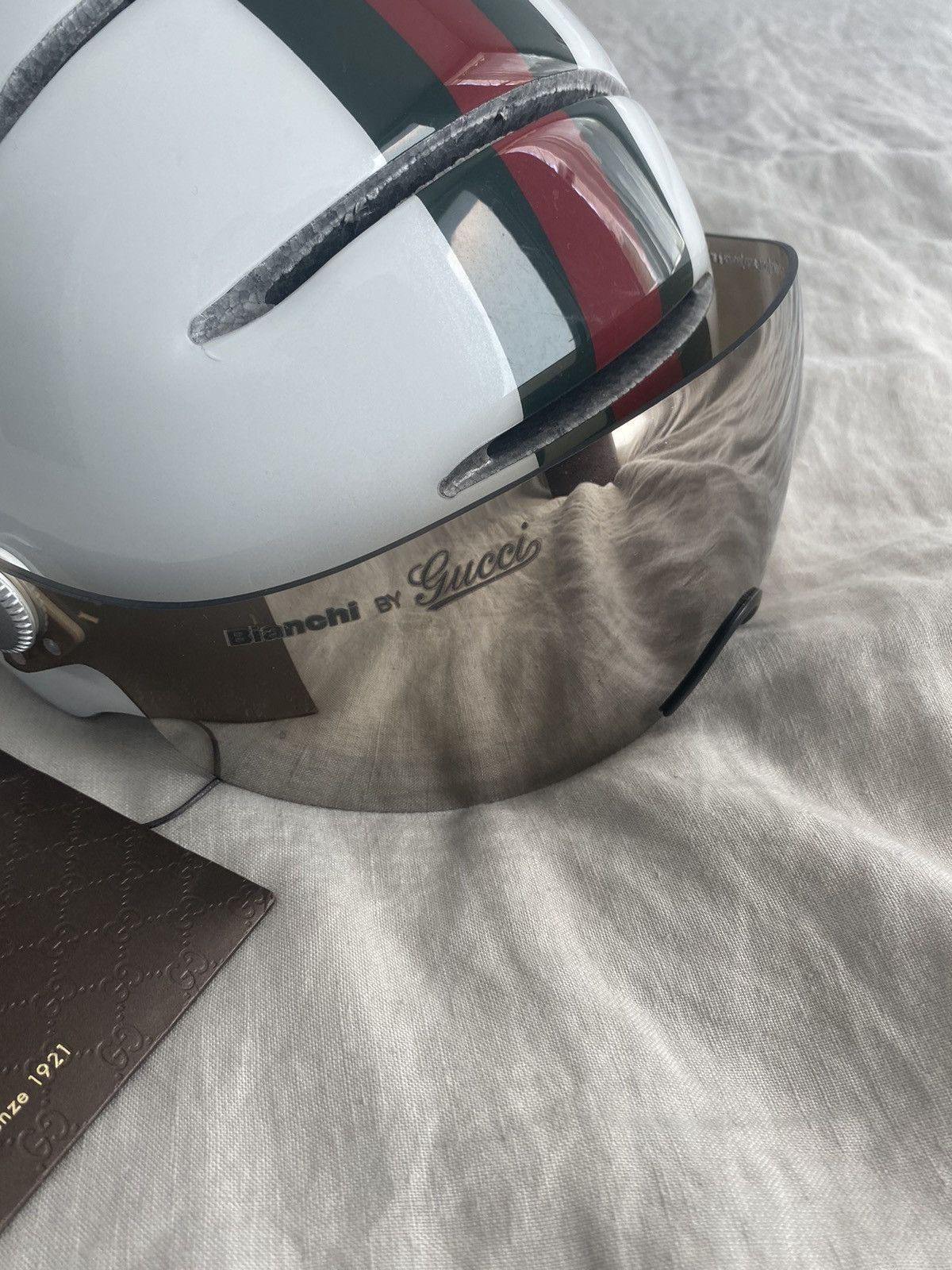 Gucci Gucci x Bianchi Bike / Vespa Helmet | Grailed