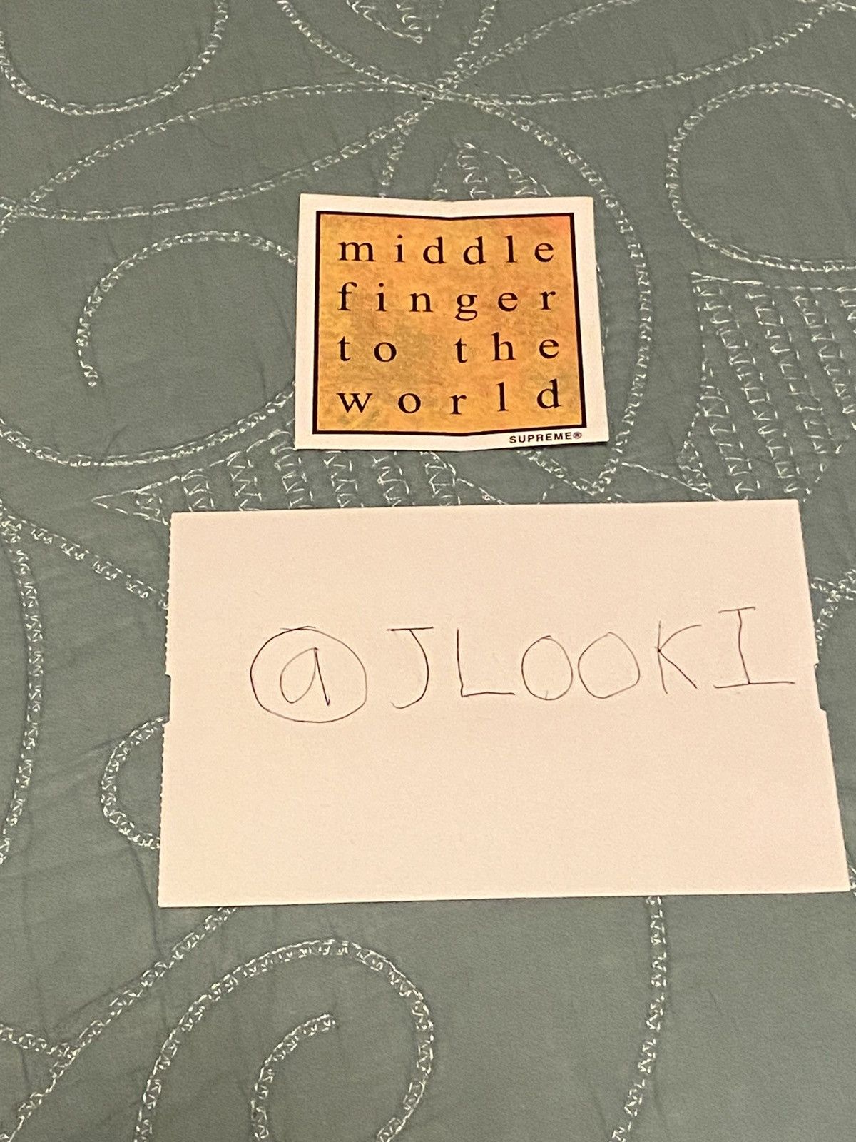 Supreme Supreme Middle Finger To The World Sticker | Grailed