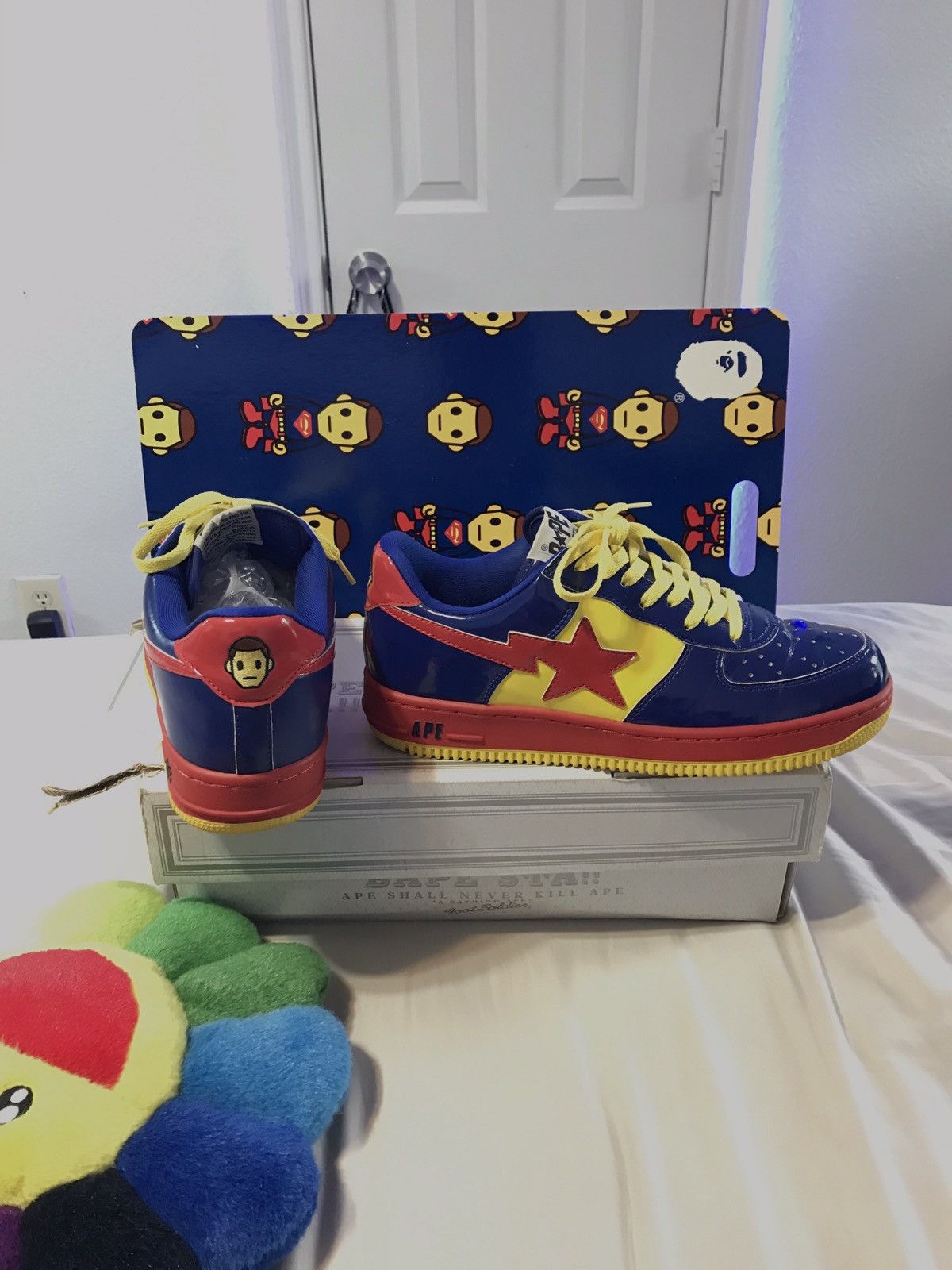 Bape × Dc Comics × Nigo 2007 Superman 💥 Bapestas Blue/Red/Yellow Nigo ...