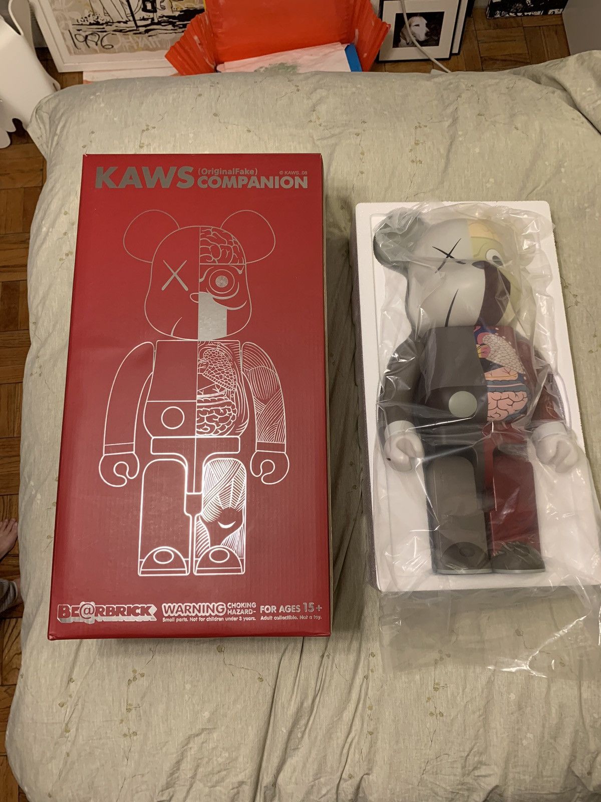 Kaws × Original Fake KAWS Bearbrick Dissected 1000% | Grailed