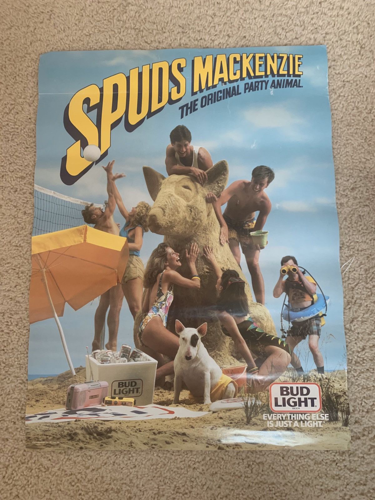 Budweiser × Vintage vintage 80’s Spuds Mackenzie beach bud light beer ...