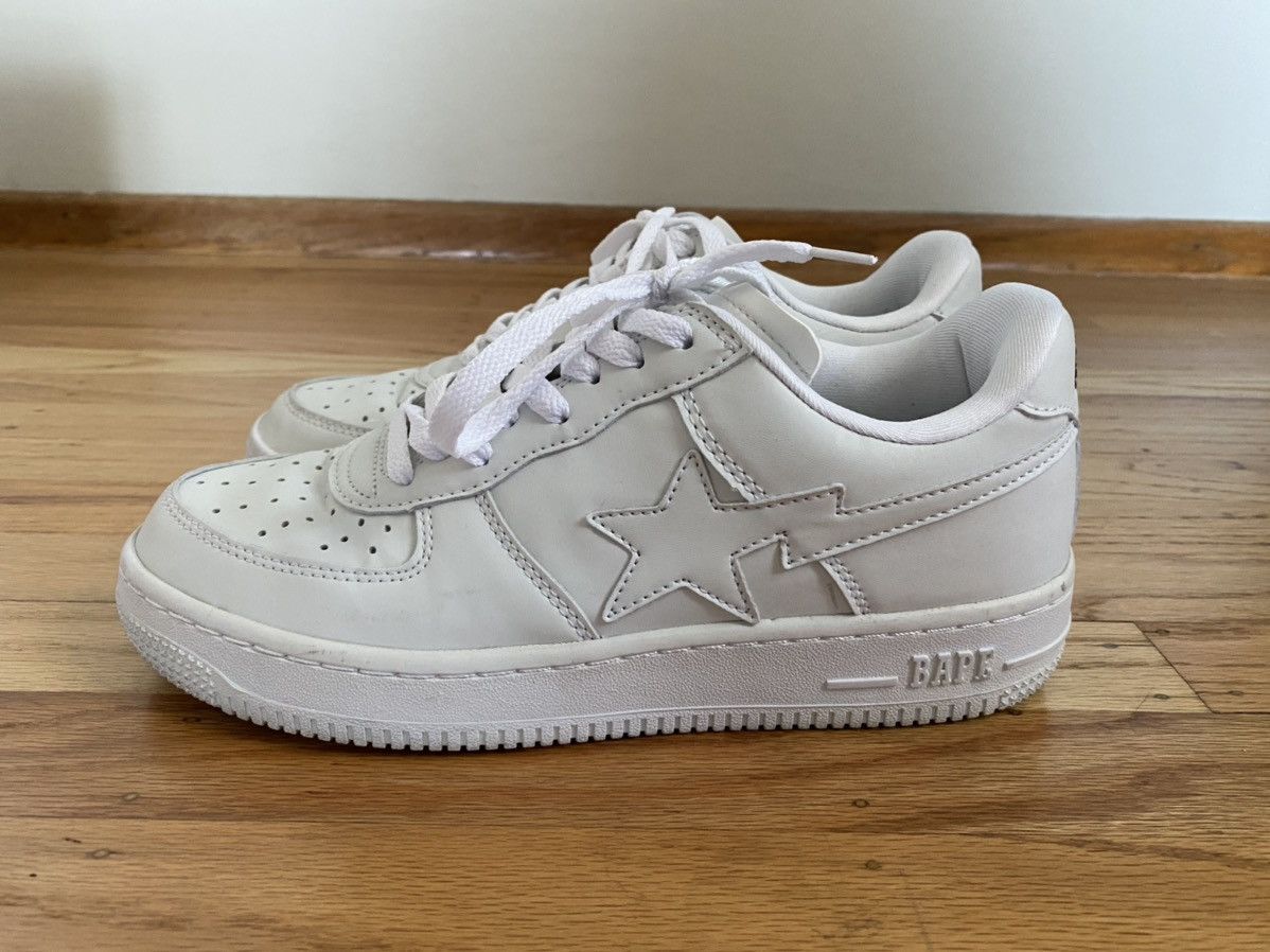 Bape Triple White Bapesta | Grailed
