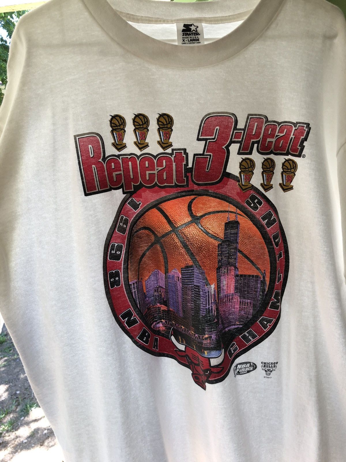 Vintage Vintage Chicago Bulls 3-peat Championship T Shirt | Grailed