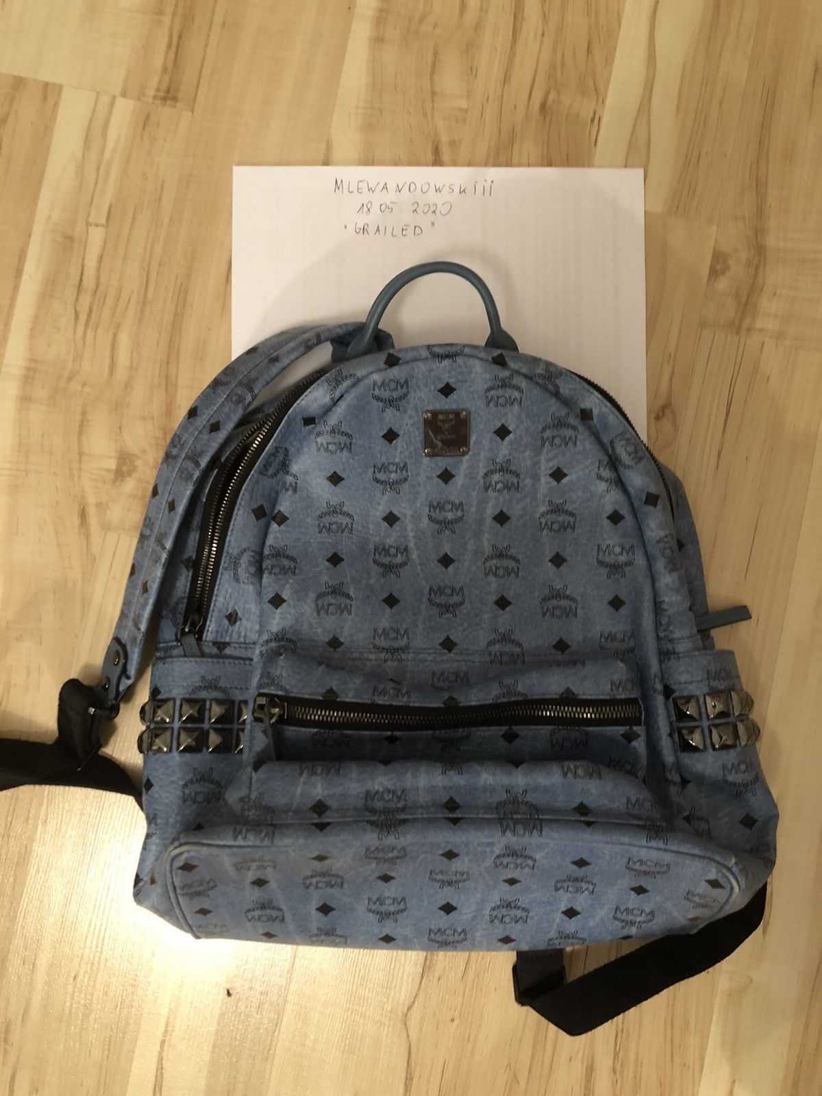 MCM MCM Backpack Baby Blue | Grailed