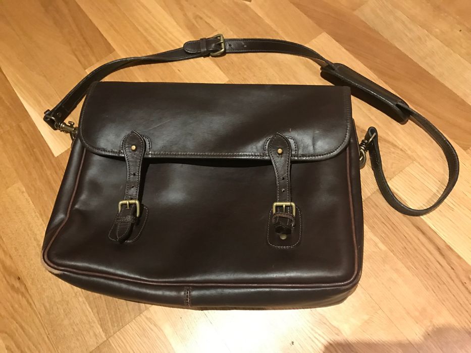 Tusting Wymington Briefcase in dark brown miret bridle leather | Grailed
