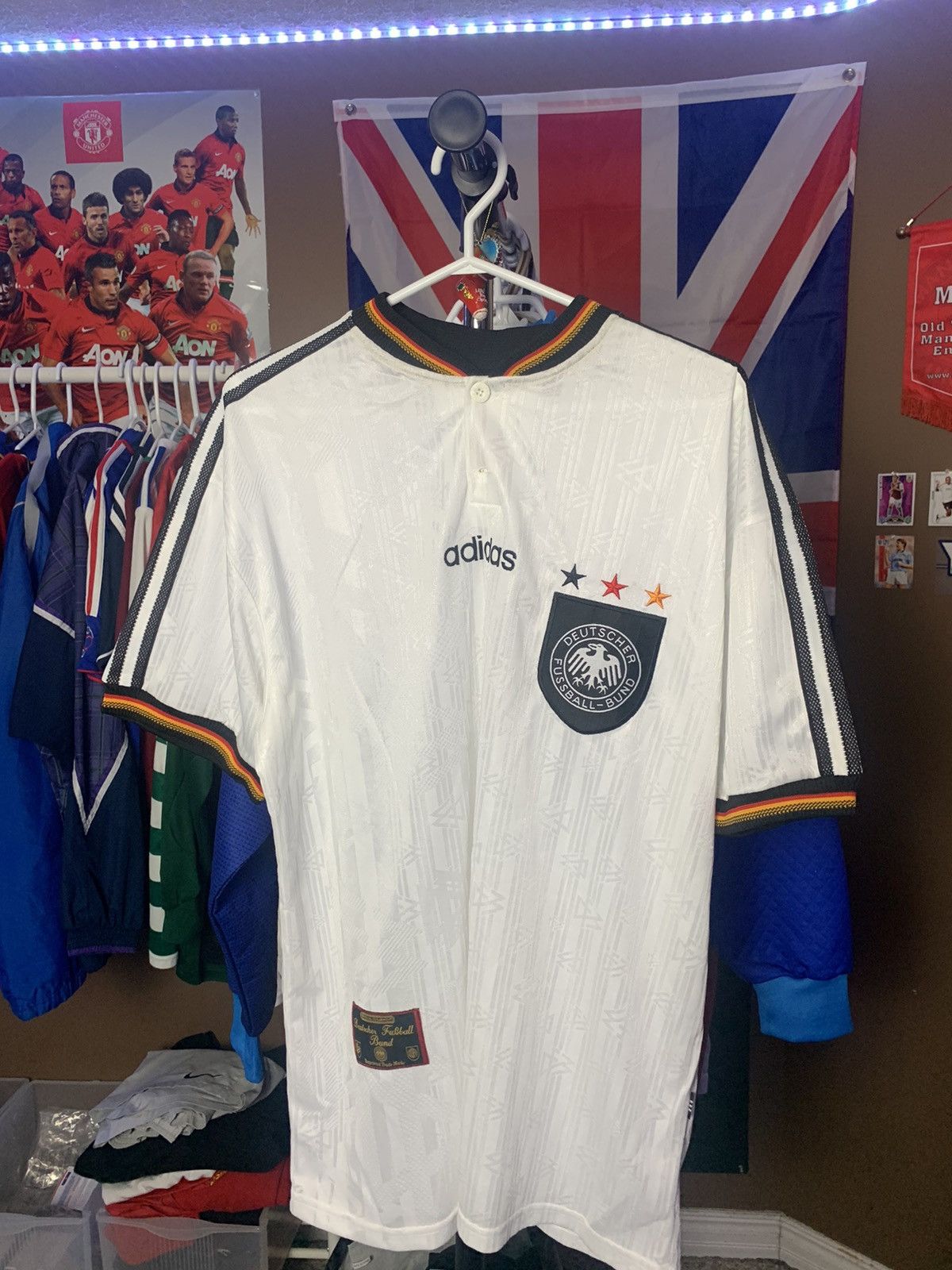 Adidas × Soccer Jersey × Vintage Germany 1996 home kit | Grailed