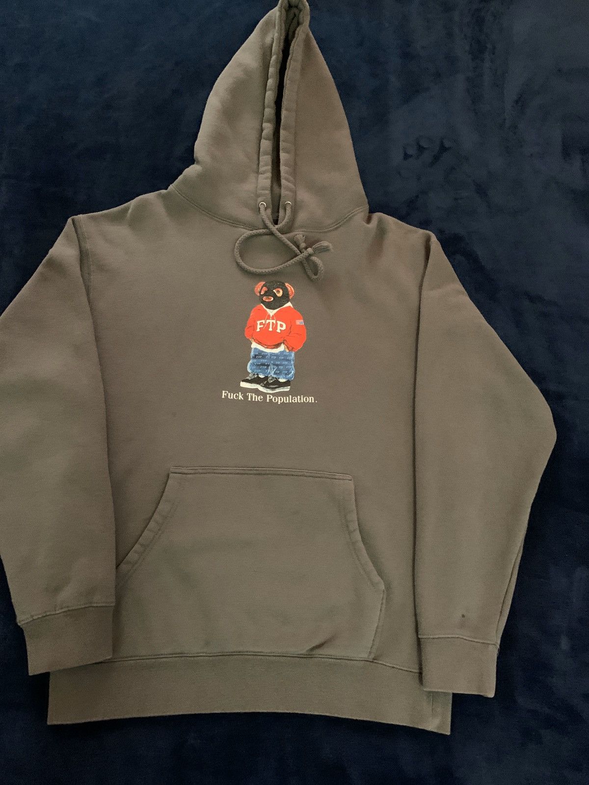 Fuck The Population FTP Bear Hoodie | Grailed
