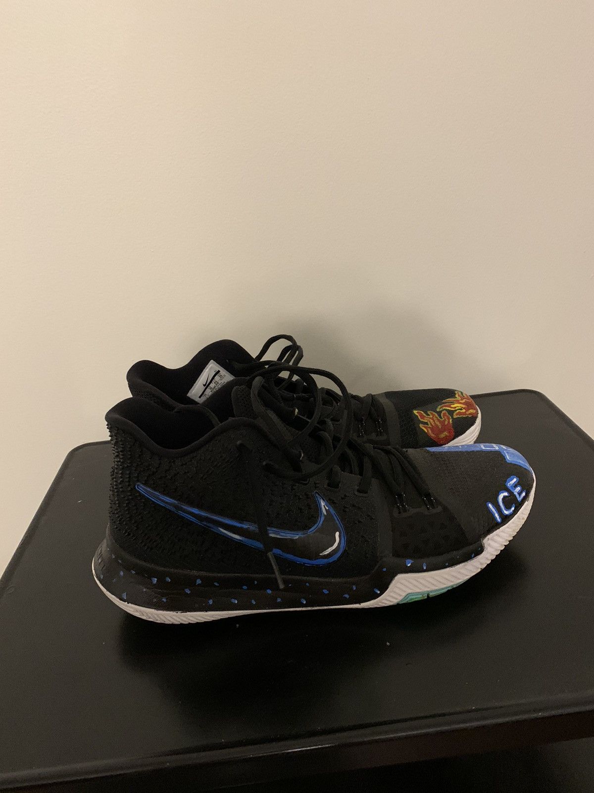 Custom × Nike Kyrie 3 Black Ice CUSTOM | Grailed
