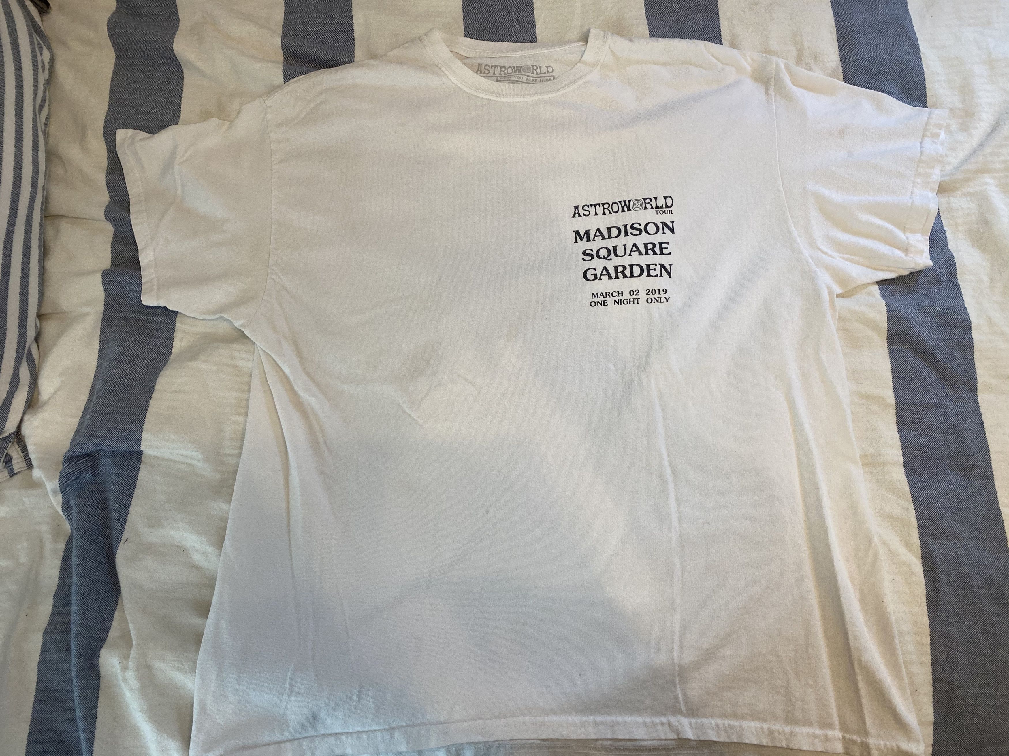 Travis Scott Travis Scott Astroworld MSG Statue of Liberty Tee White XL ...