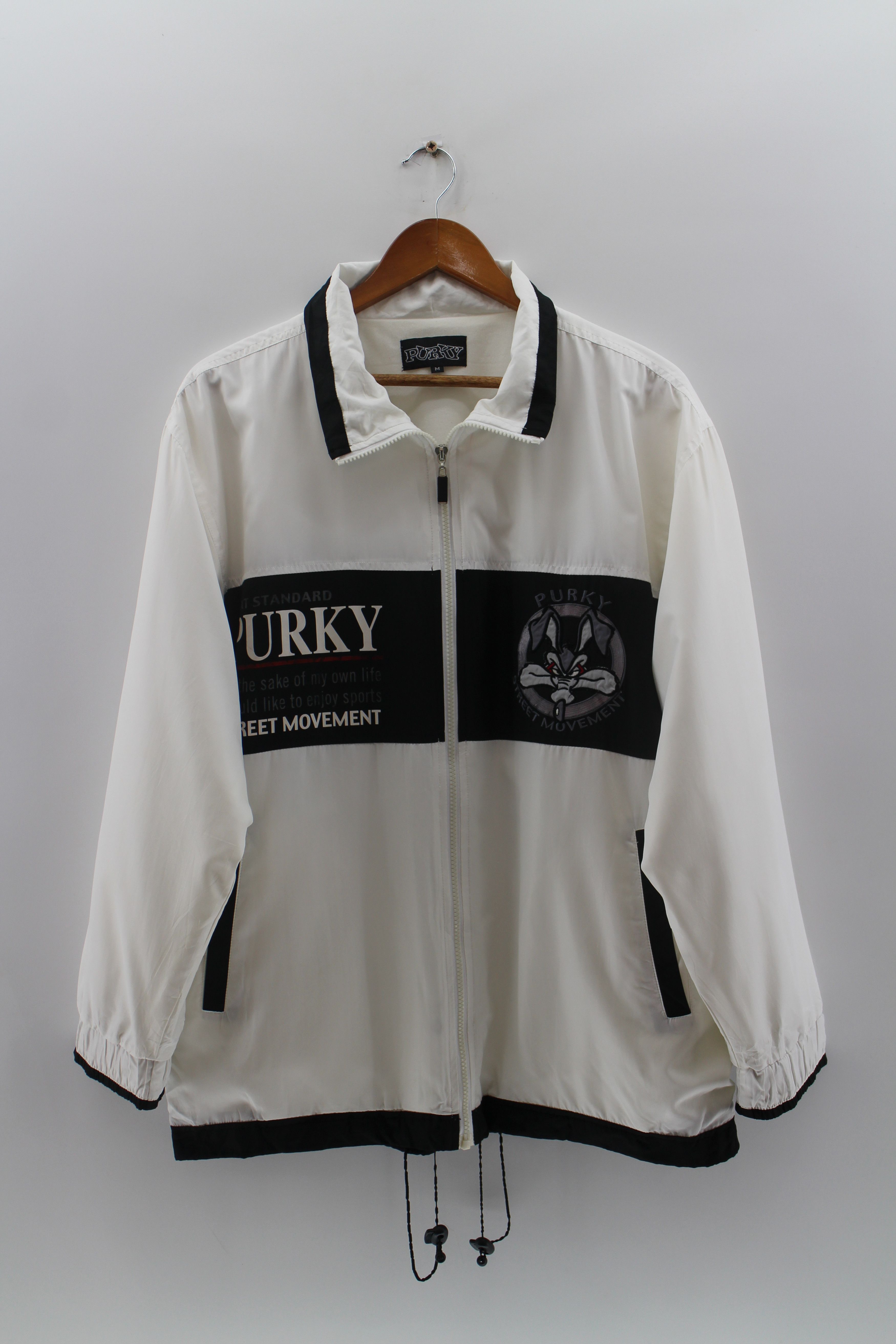 Cartoon Network × Streetwear × Vintage PURKY Cartoon Zipper Windbreaker ...