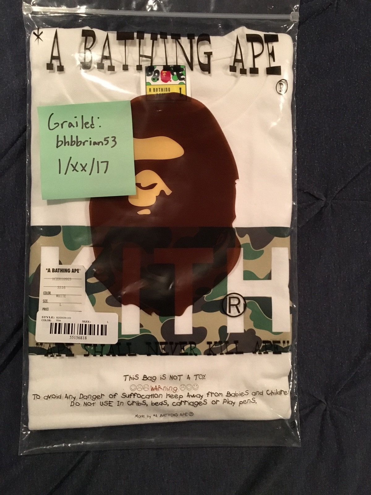 Bape Bape Kith Box Logo Camo Tee | Grailed