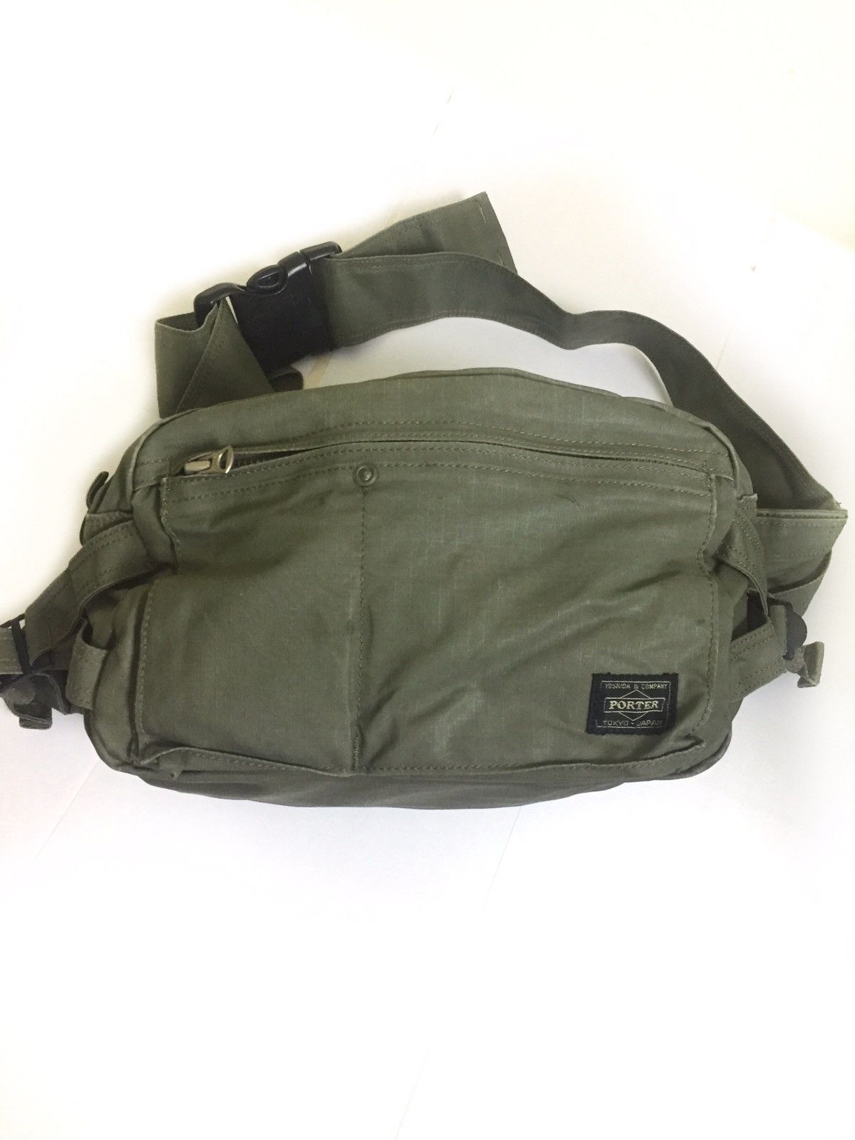 Head Porter Porter tanker waist bag olive green cotton | Grailed