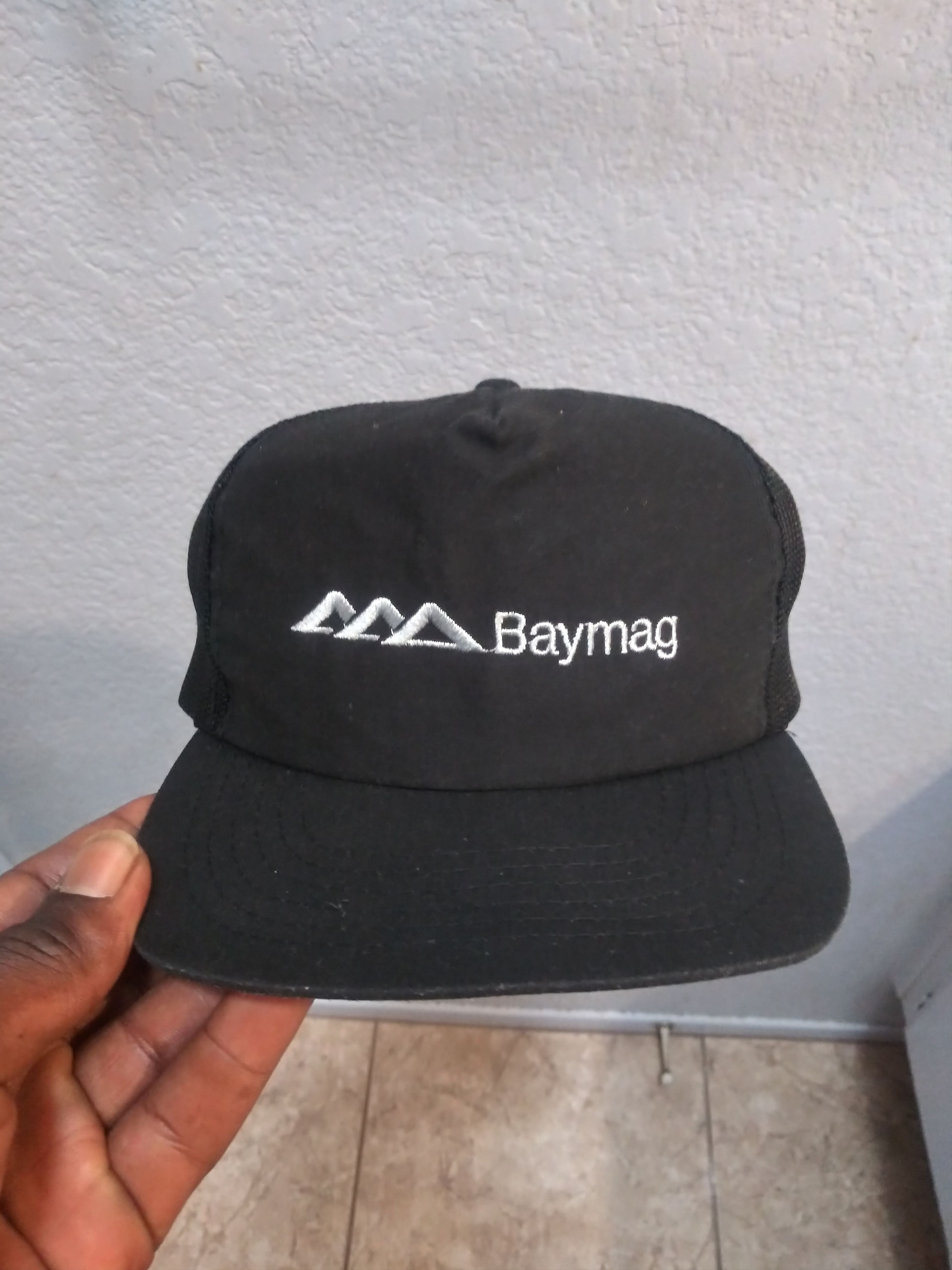 Vintage Vintage Baymag Black Mesh Youngan Trucker Snapback Hat | Grailed