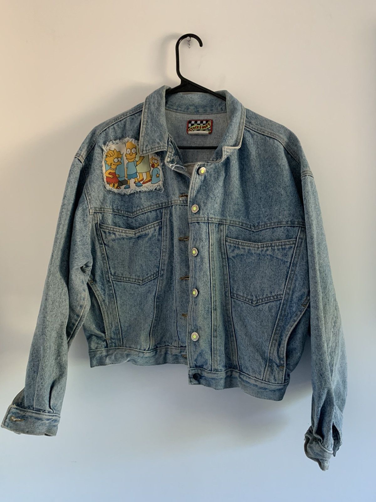 Denim Jacket × Movie × The Simpsons One of a kind 90s Simpson’s Patched ...