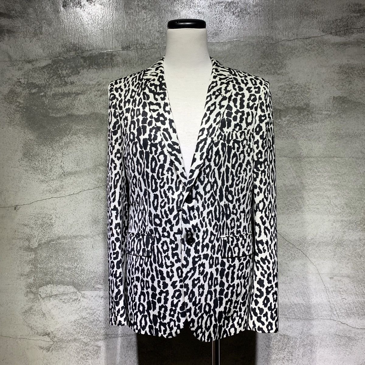 Saint Laurent Paris Saint Laurent White Leopard Suit Jacket | Grailed