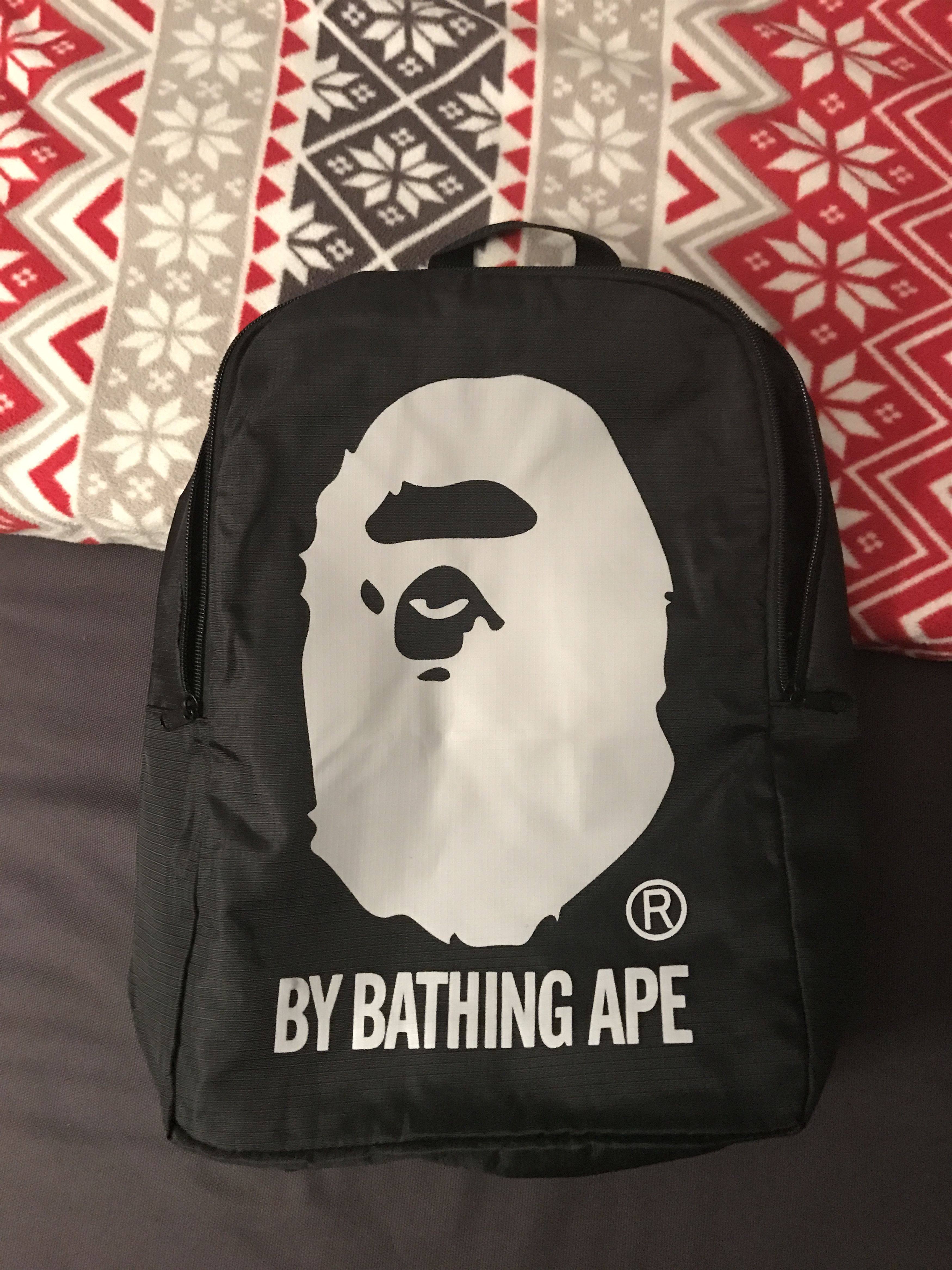 Bape Bape A Bathing Ape Magazine Backpack Black White | Grailed