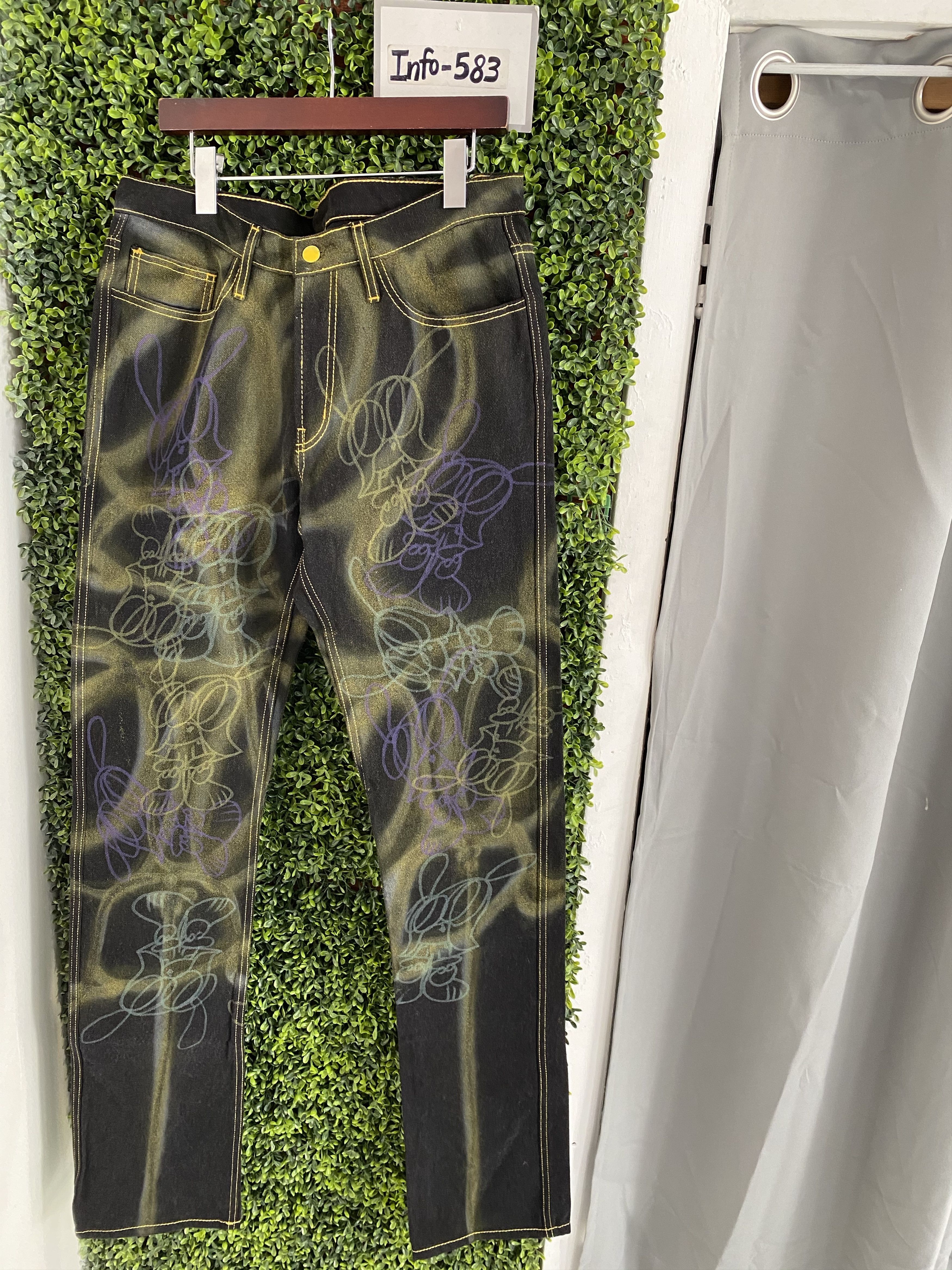 Vlone RARE*** VLONE Art Basel Skoloct Exclusive 5 Pocket Denim | Grailed