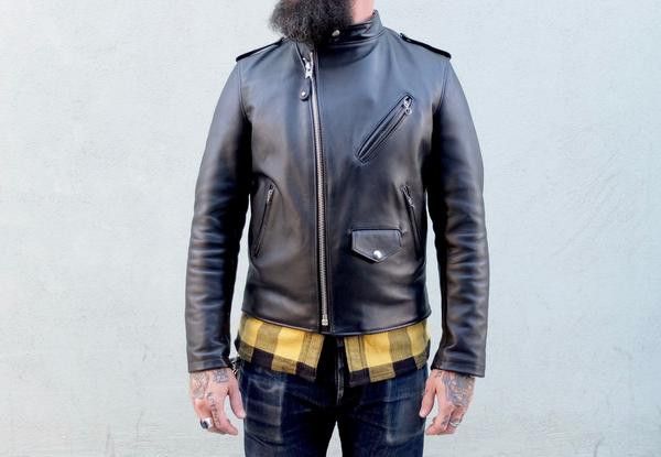 Schott Schott NYC 603 USA Cafecto Steerhide Asymmetrical Motorcycle ...