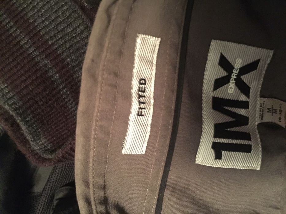 Express Express 1MX Fitted Slim Medium Charcoal Grey | Grailed