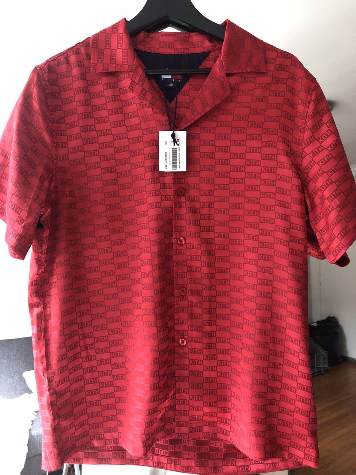Kith x tommy hilfiger satin camp shirt store