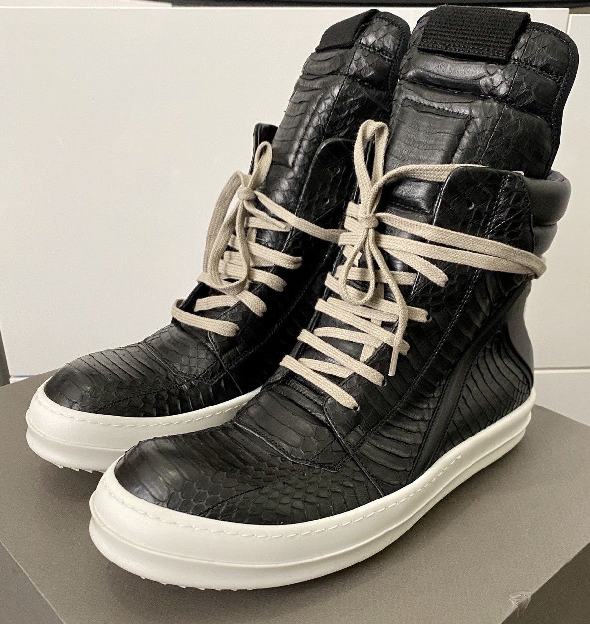 Rick Owens Rick Owens S/S 20 Snakeskin Geobasket | Grailed