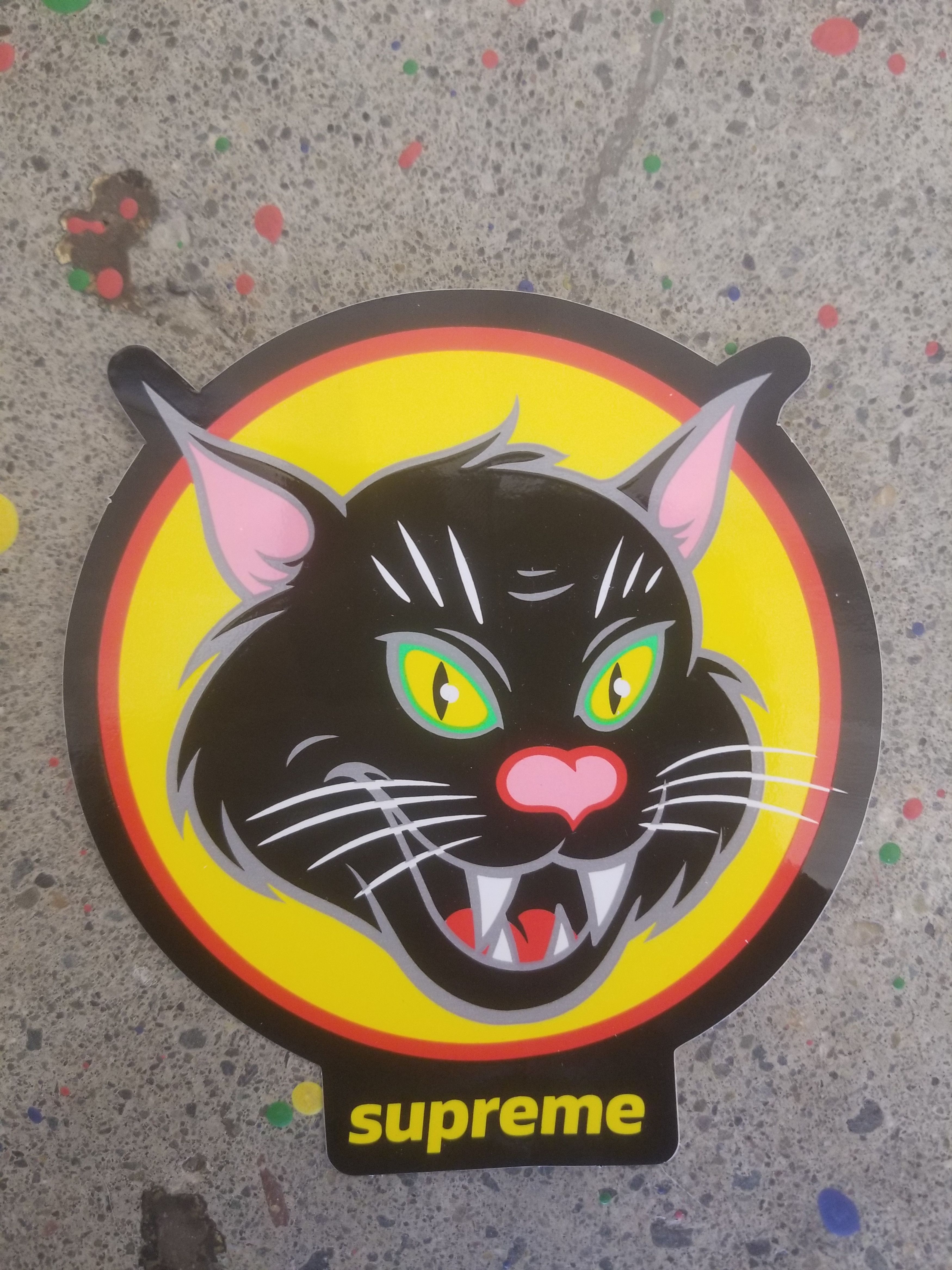 Supreme Supreme Black Cat Sticker | Grailed