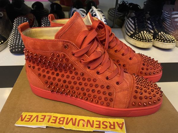 Christian Louboutin Christian Louboutin red high Louis flat veau ... Christian Louboutin Christian Louboutin red high Louis flat veau ...