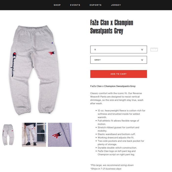 Champion Champion x Faze Clan Sweatpants | Grailed