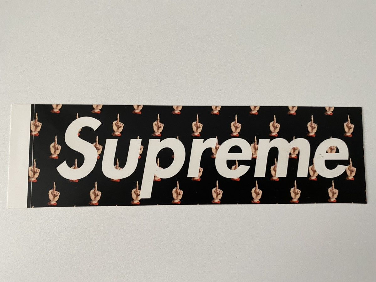 Supreme Supreme Undercover Middle Finger Box Logo Sticker Black | Grailed