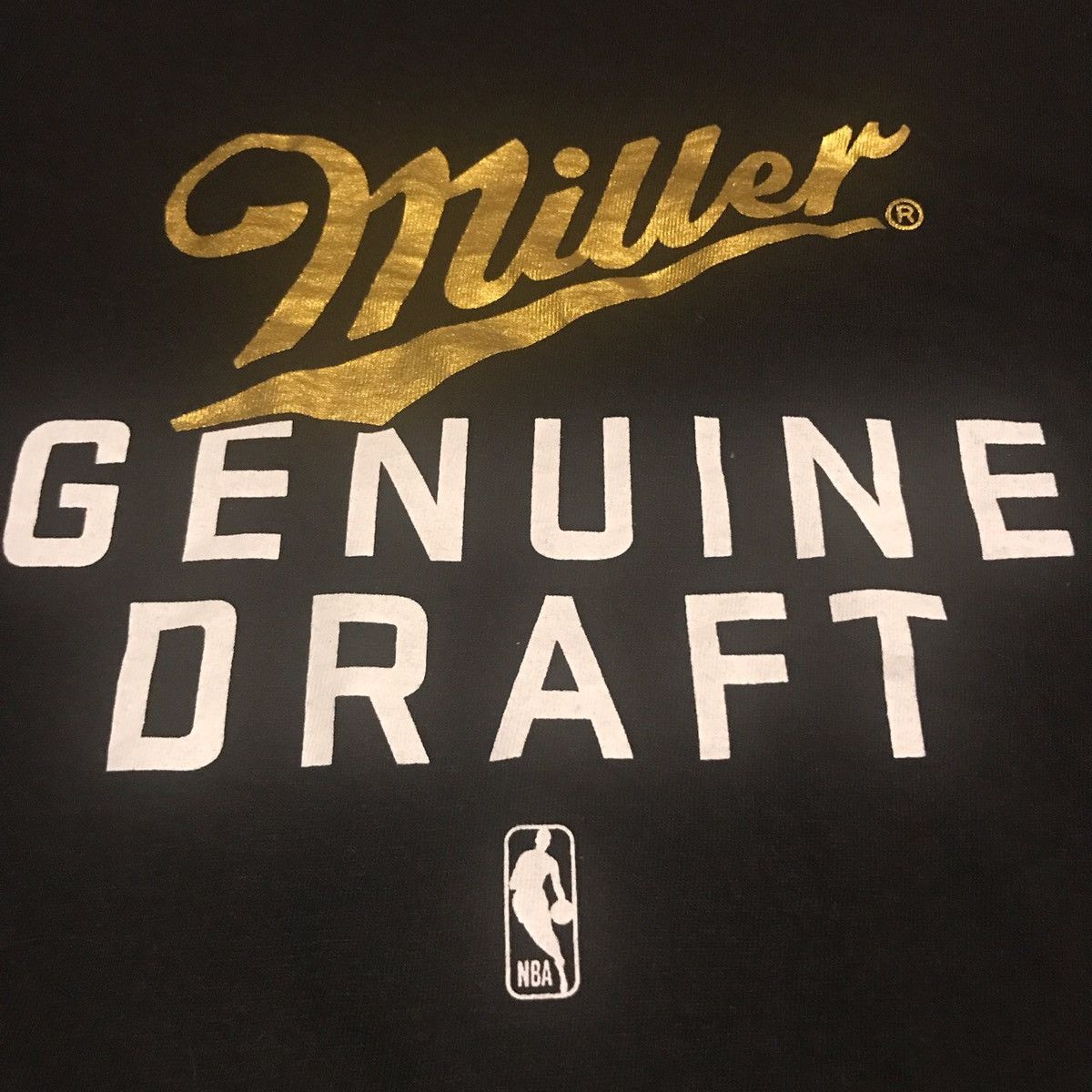 NBA × Vintage Vintage Miller Genuine Draft NBA Black T-Shirt! | Grailed