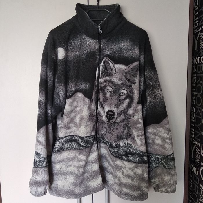 Vintage vintage wolves fleece jacket | Grailed