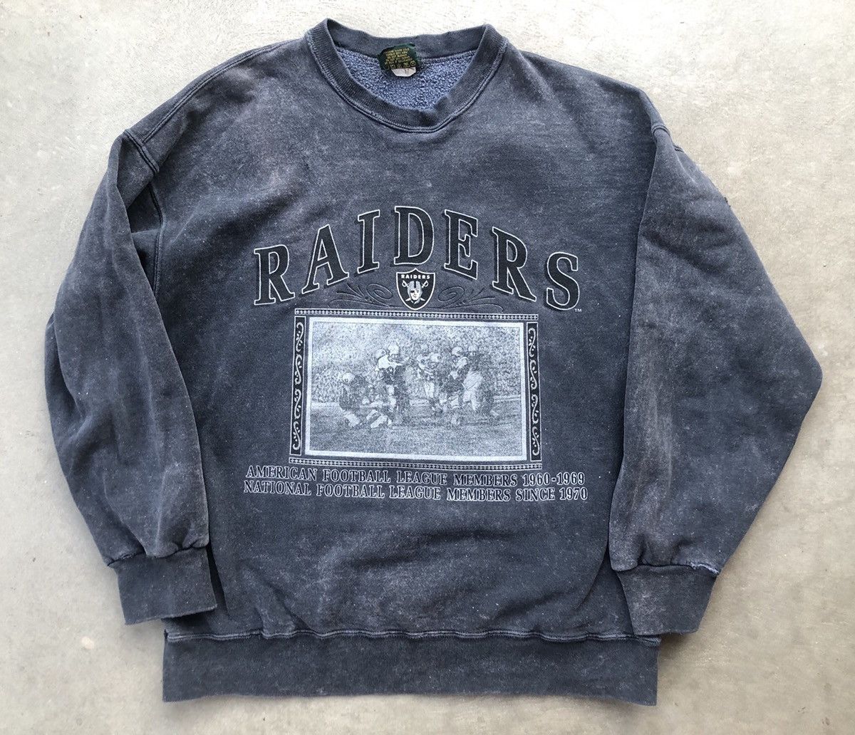 Vintage VTG 80s 90s Los Angeles Raiders NFL Vintage Crewneck Sweater ...