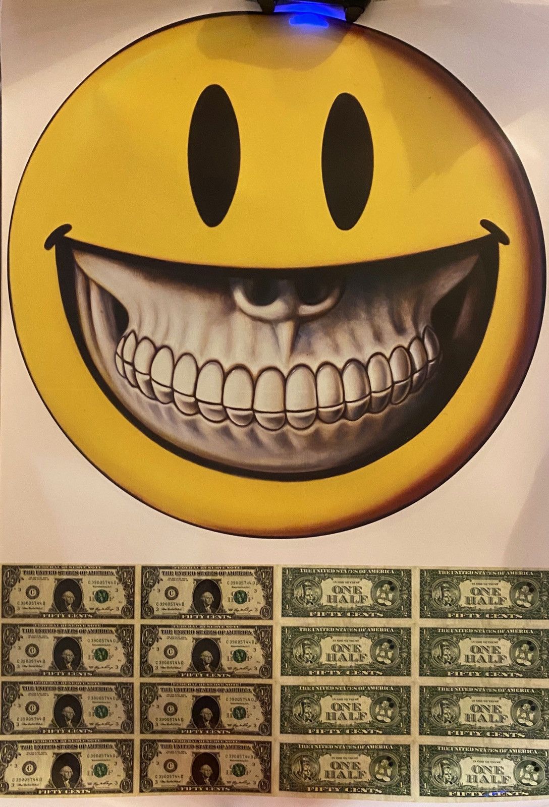 Medicom Bearbrick × Medicom Toy Ron English Smiley Grin Poster/Print ...