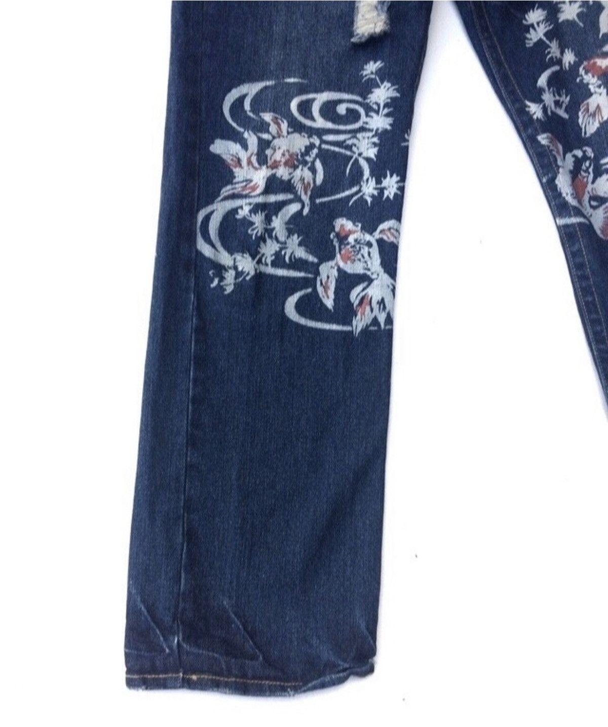 Japanese Brand Japanese Brand Traditional Fish Koi Print Distressed ...