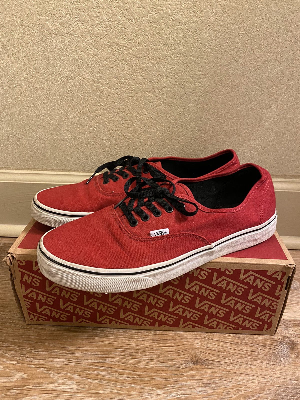 Vans Vans Authentic Chili Pepper Red w Black laces | Grailed