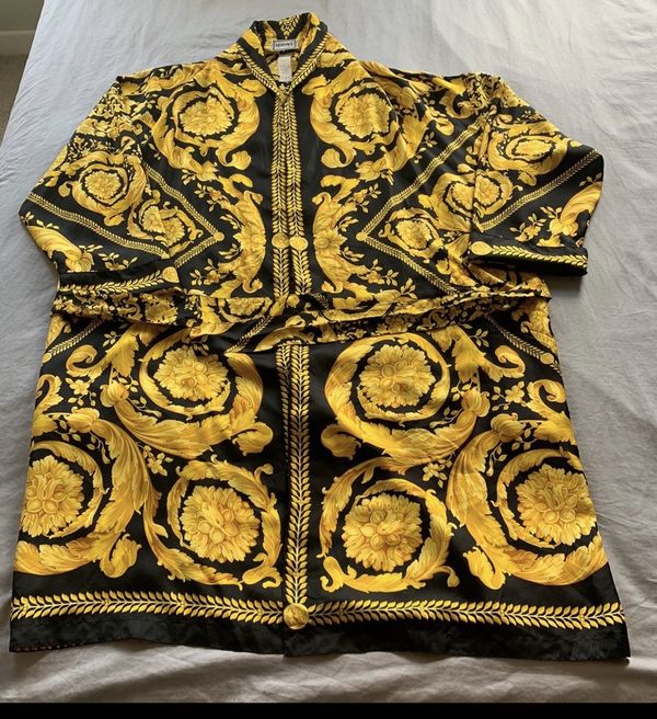 Versace Inquire before purchase Vintage gold and black Versace robe ...