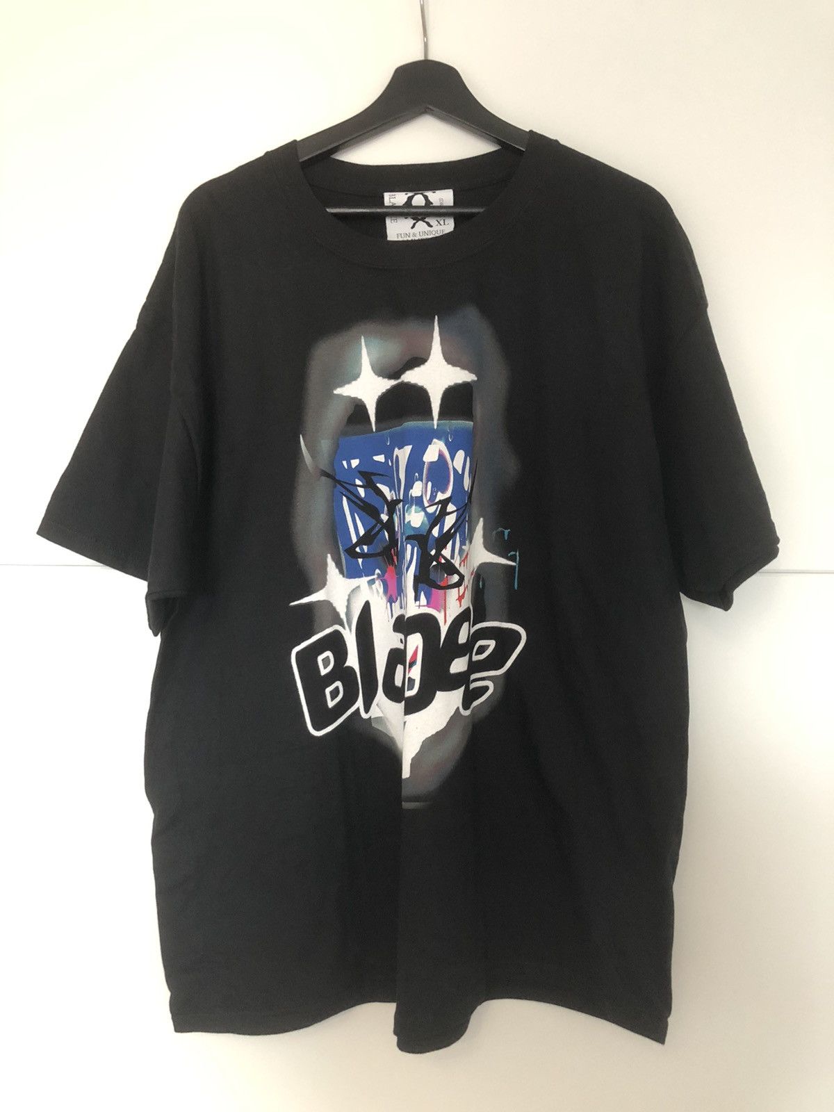 Drain Gang Bladee Idol T-Shirt black/blue/white Drain Gang GTBSG | Grailed