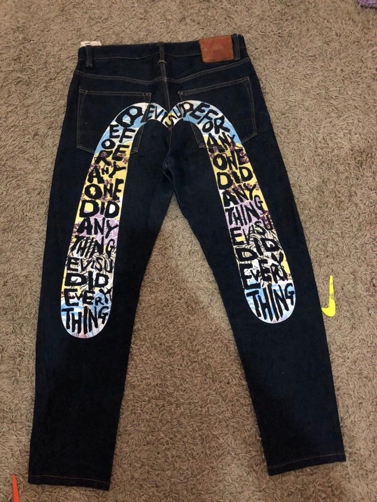 Evisu 90's Mighty Evisu Logo Raw denim | Grailed