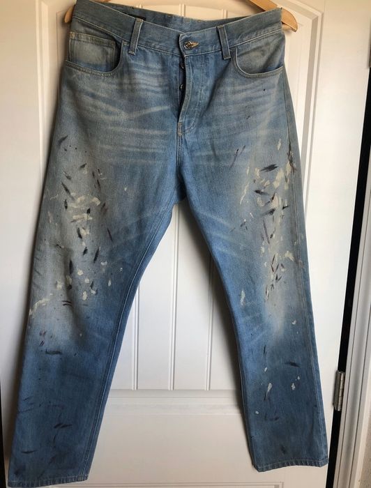 Gucci Gucci Hand Painted Paint Splatter Denim Jeans | Grailed
