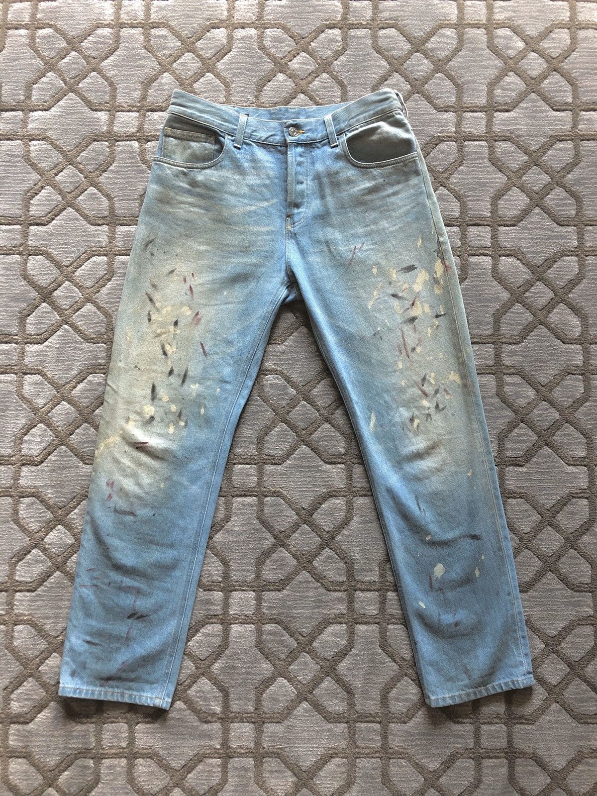 Gucci Gucci Hand Painted Paint Splatter Denim Jeans | Grailed