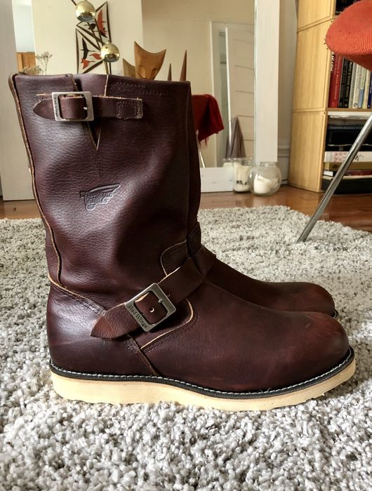 Red Wing Redwing 2970 Engineer Boots in Briar Oil Slick Brown Leather ...