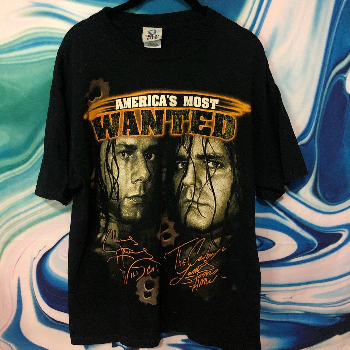 Liquid Blue × Vintage TNA Wrestling “America’s Most Wanted” shirt | Grailed