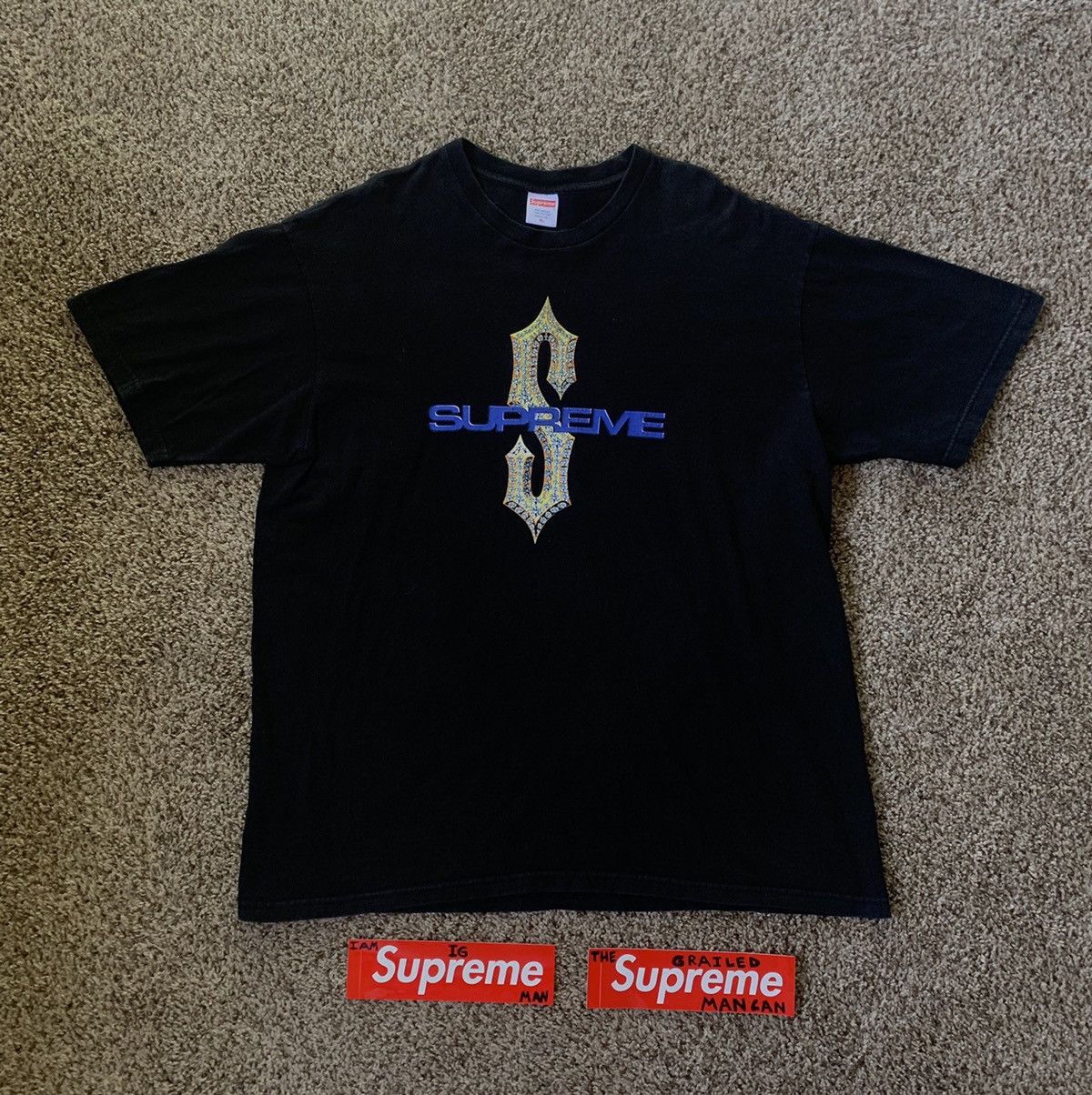 Supreme Supreme Diamonds Tee black | Grailed