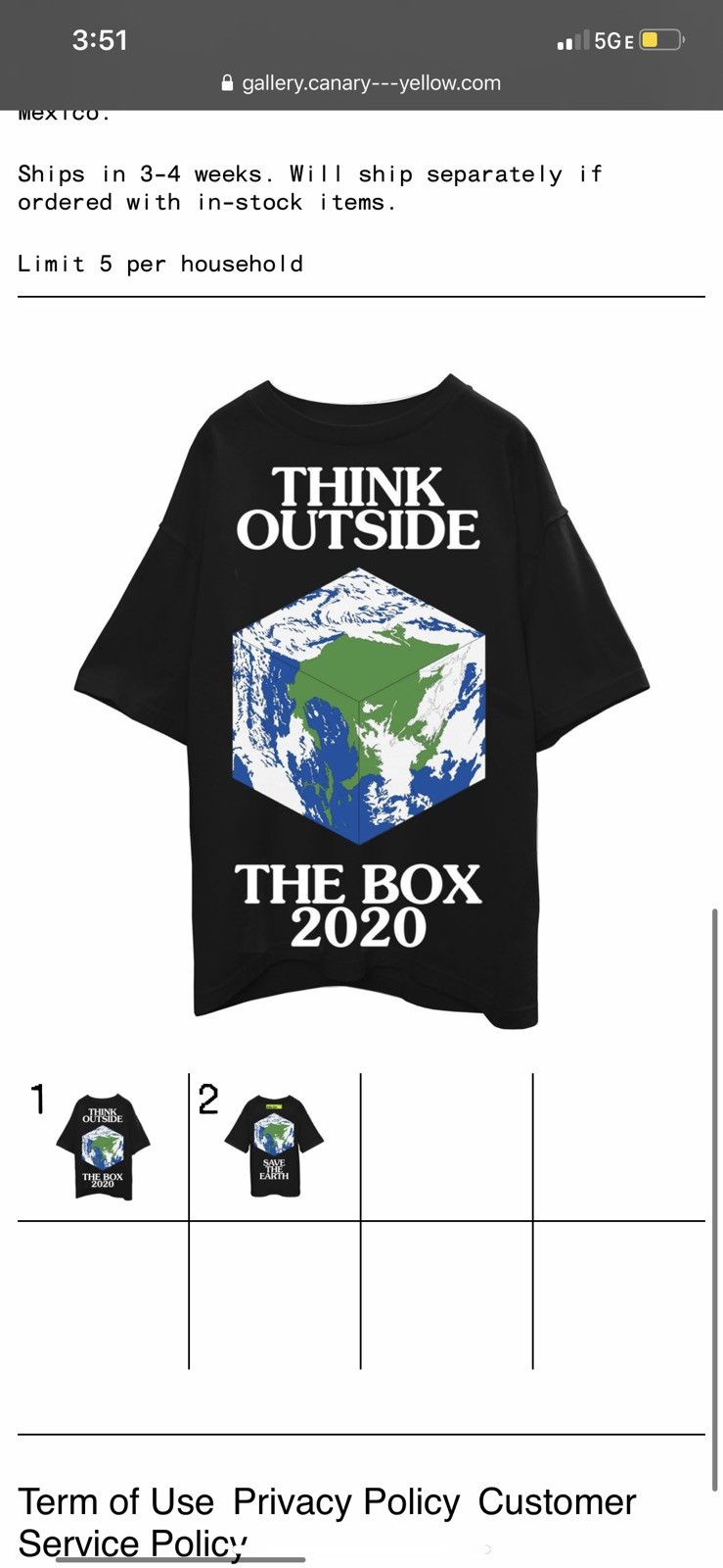 Virgil Abloh Canary Yellow x Think Outside the Box 3N Tee black | Grailed