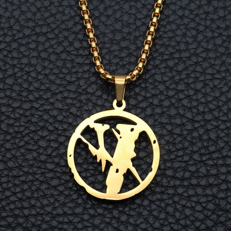 Chain × Gold × Vlone Gold Vlone Pendant | Grailed