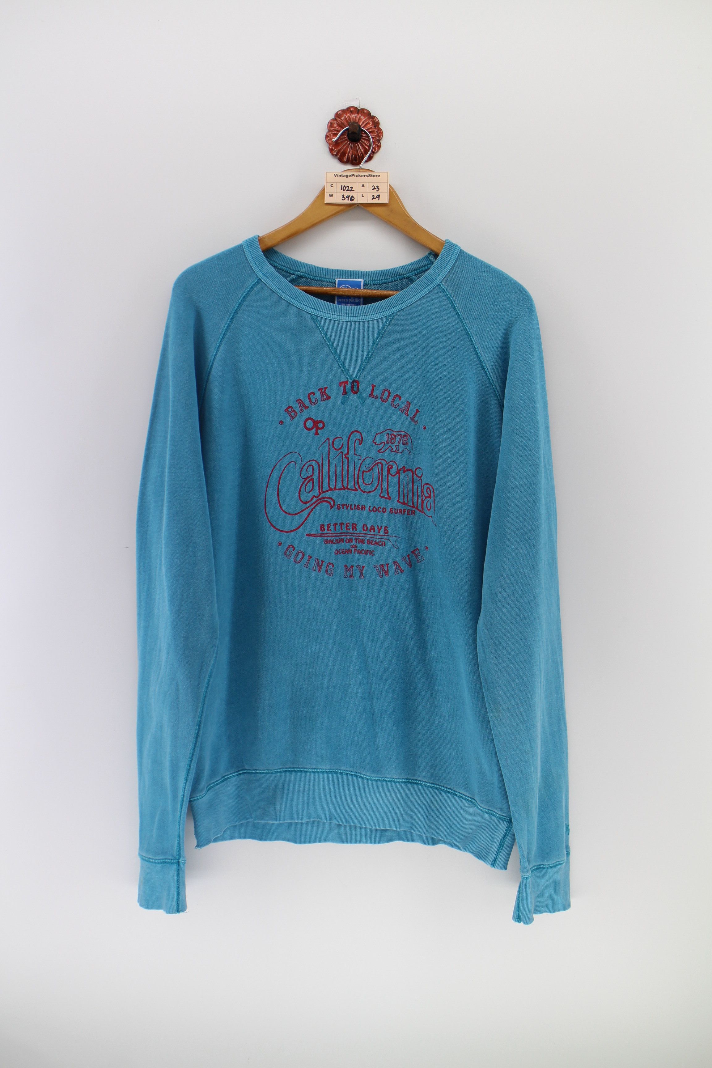 Vintage OCEAN PACIFIC Sunwear Pullover Sweatshirt Vintage 90 Size L ...
