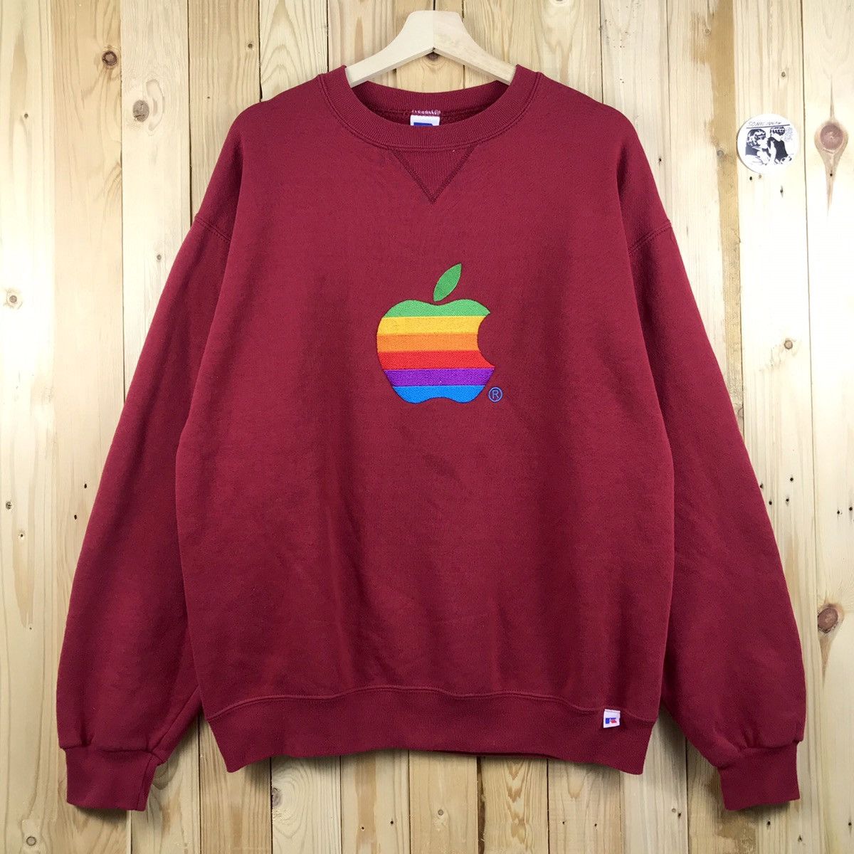 Vintage Vintage apple computer rainbow logo computer era sweatshirt ...
